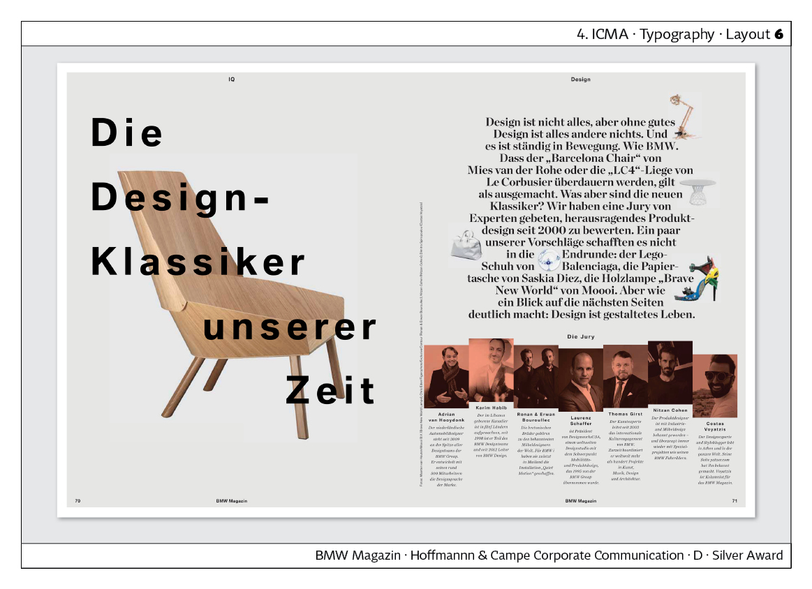 ICMA Best of Decade – Typography · Layout – ICMA