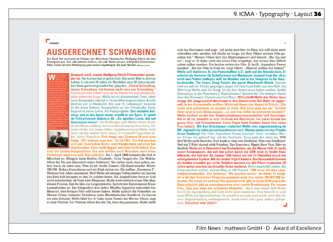 ICMA Best of Decade – Typography · Layout – ICMA